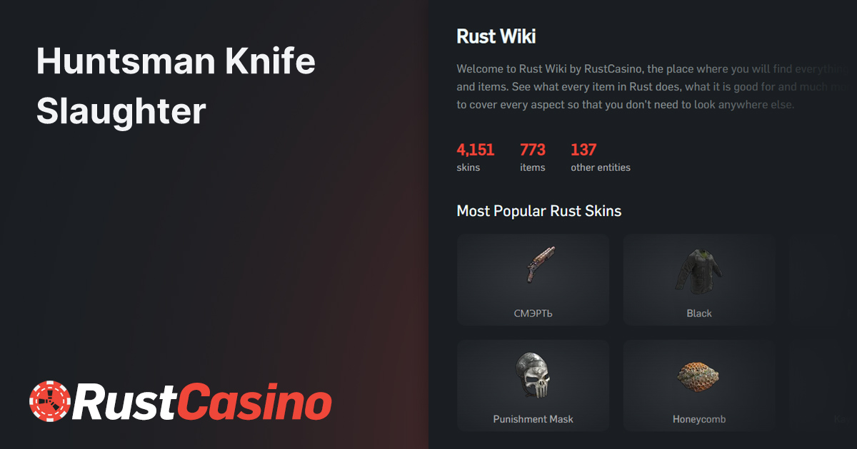 Huntsman Knife | Slaughter - CSGO Skin Price & Details