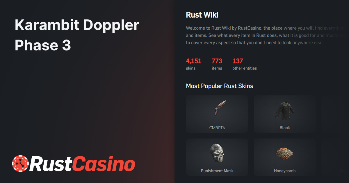 Karambit | Doppler Phase 3 - CSGO Skin Price & Details