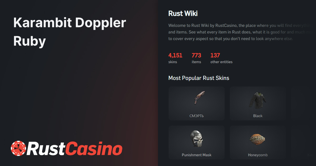 Karambit | Doppler Ruby - CSGO Skin Price & Details