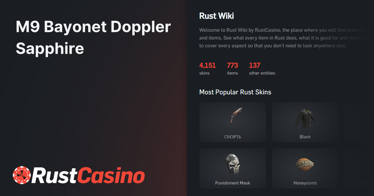 M9 Bayonet | Doppler Sapphire - CSGO Skin Price & Details