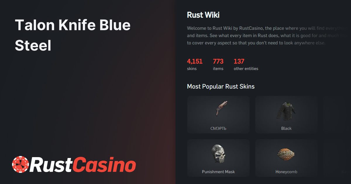 Talon Knife | Blue Steel - CSGO Skin Price & Details